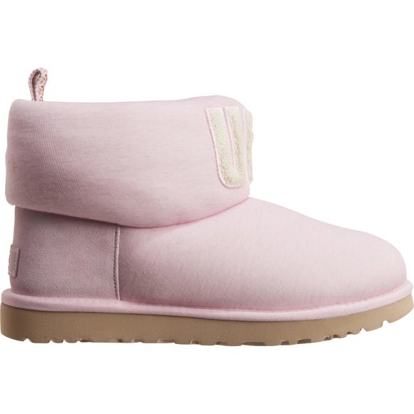 UGG | Shoes | Ugg Classic Mini Fur Jersey Cozy Boots Size 7 Light Pink ...